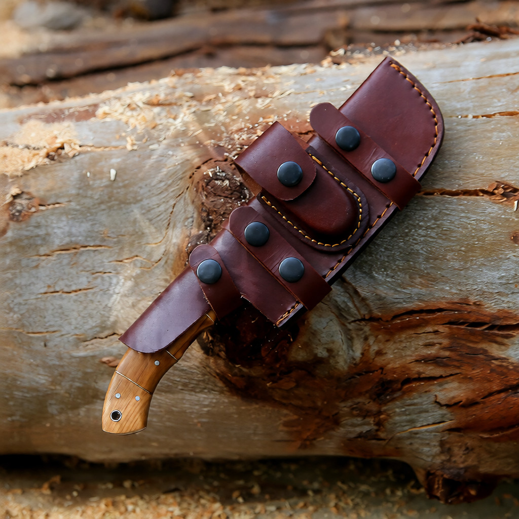 Handmade Damascus Steel Hunting Knife Premium Grip With Sheath Markhor ...