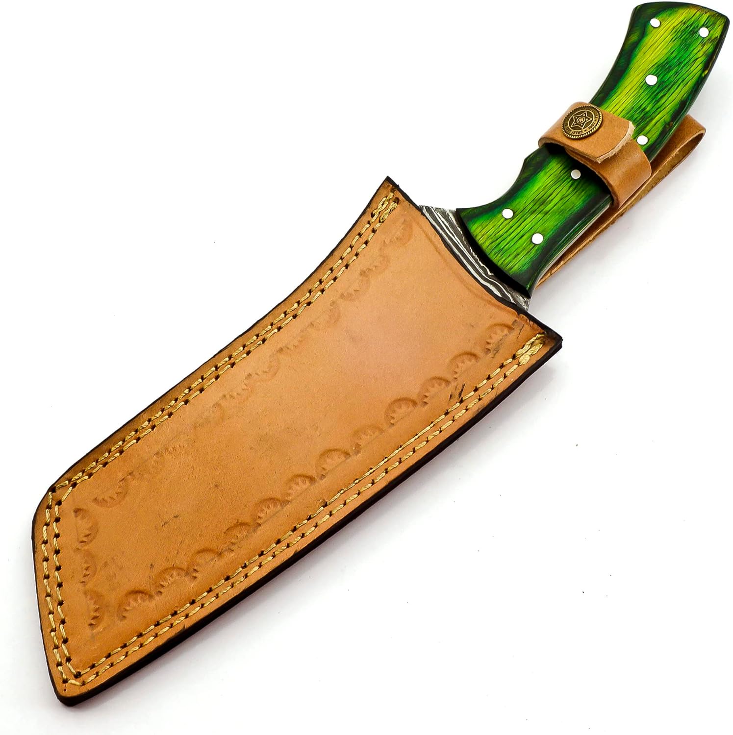 Handmade Damascus Steel Tracker Knife Hunting Knife With Sheath Markhor ...