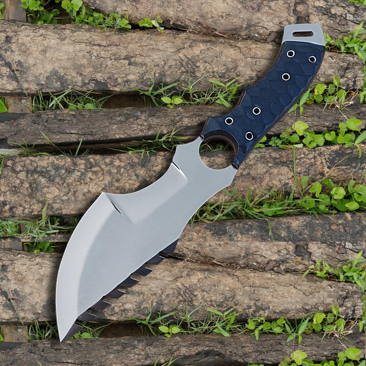 Handmade Tracker Knife Carbon Steel Fixed Blade With Sheath Markhor ...